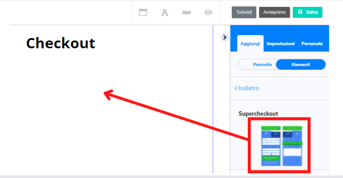 Come aggiungere l’elemento Supercheckout a Builderall Builder ...